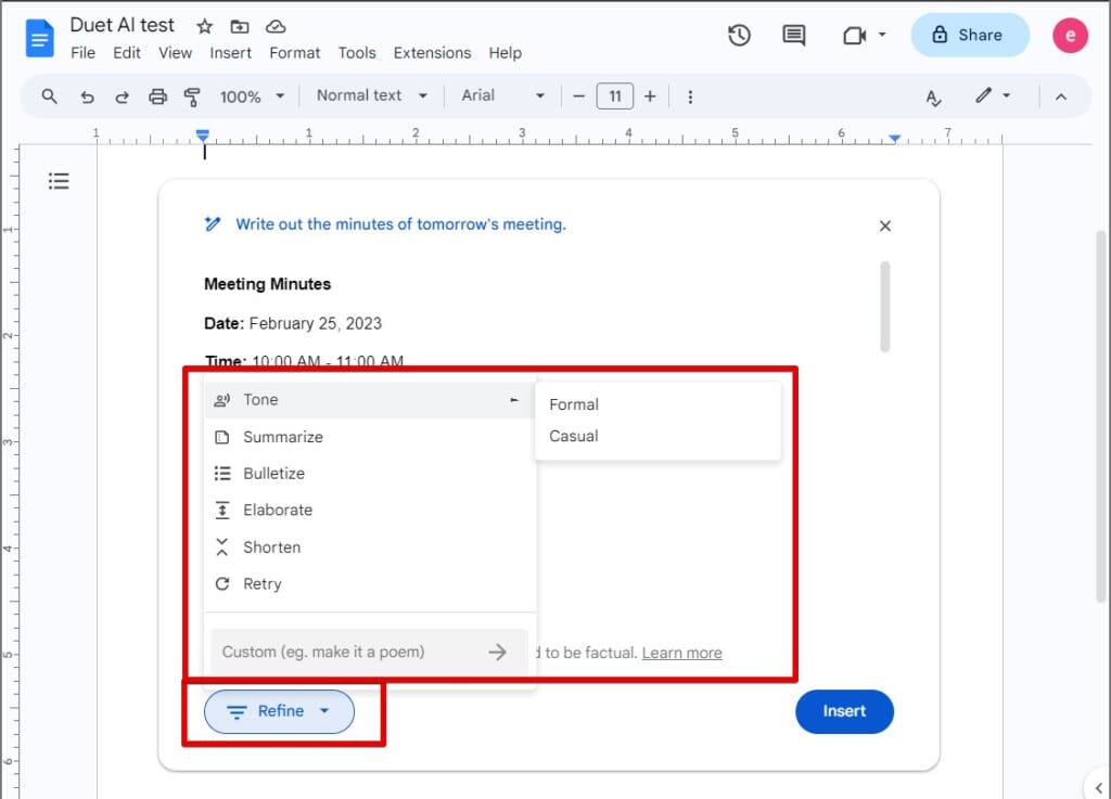 Duet AIでGoogleドキュメントの文書を自動作成する方法 - 株式会社TSクラウド